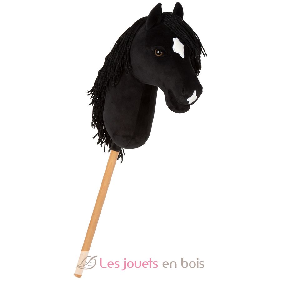 Cheval bâton noir Eddie - small foot - les jouets en bois