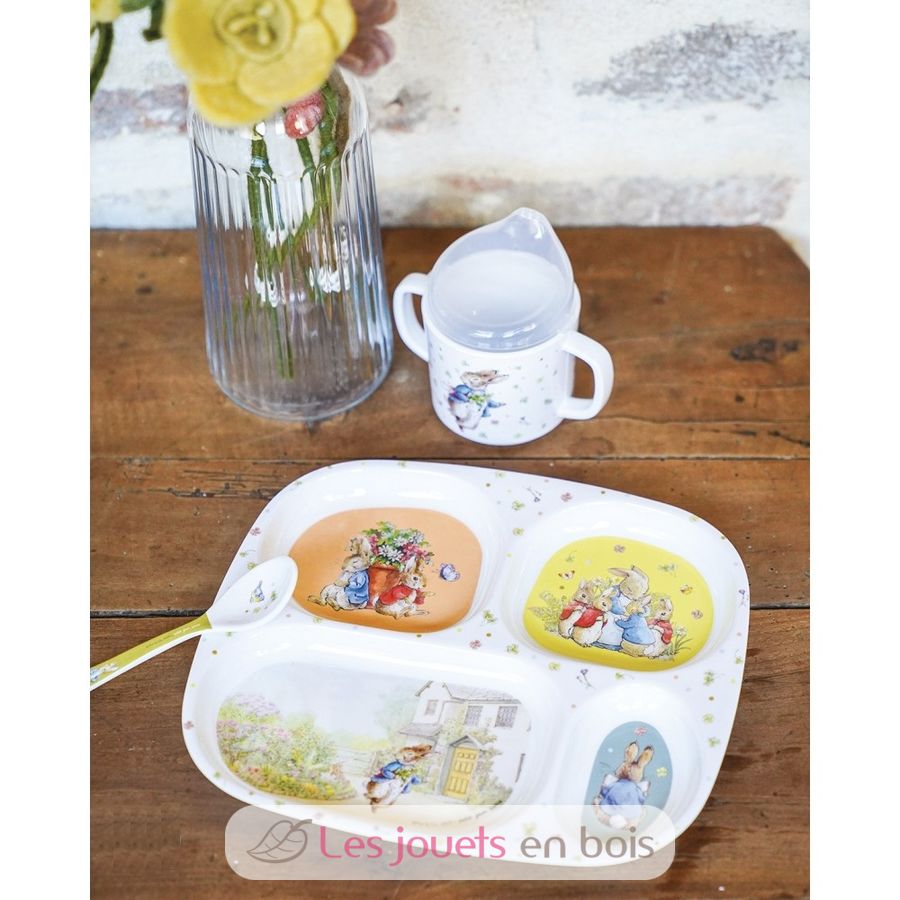 Assiette plateau à compartiments Pierre Lapin - Petit Jour - Vaisselle ...