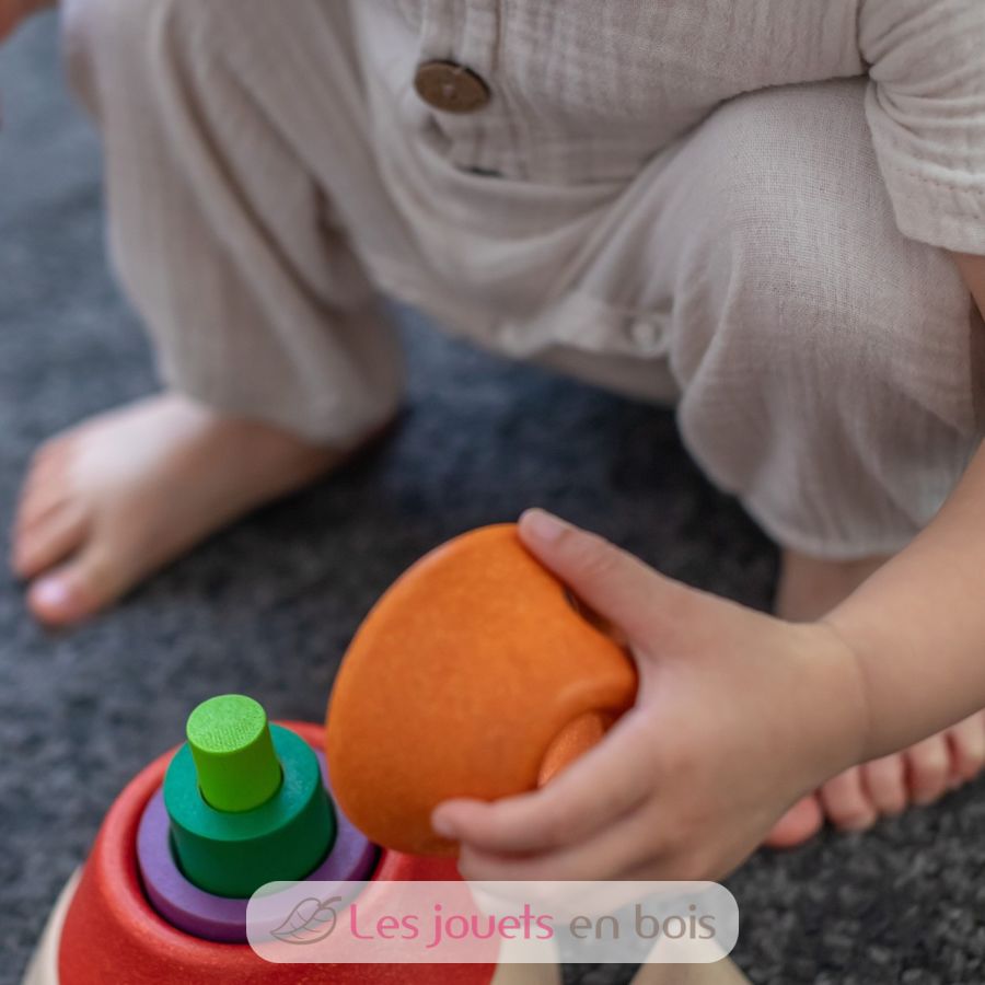Pyramide à empiler et à encastrer - Plan Toys - Les jouets en bois