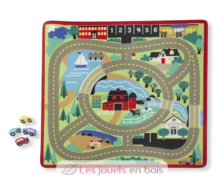 Melissa & Doug 19400 - Tapis de routes urbaines avec voitures