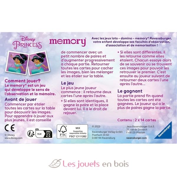 Memory Disney Princesses - Ravensburger - Les jouets en bois