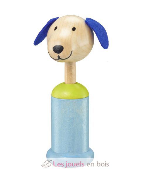 Hochet Ringo Chien - Hochet en bois pour bébé Selecta - Un jouet ...