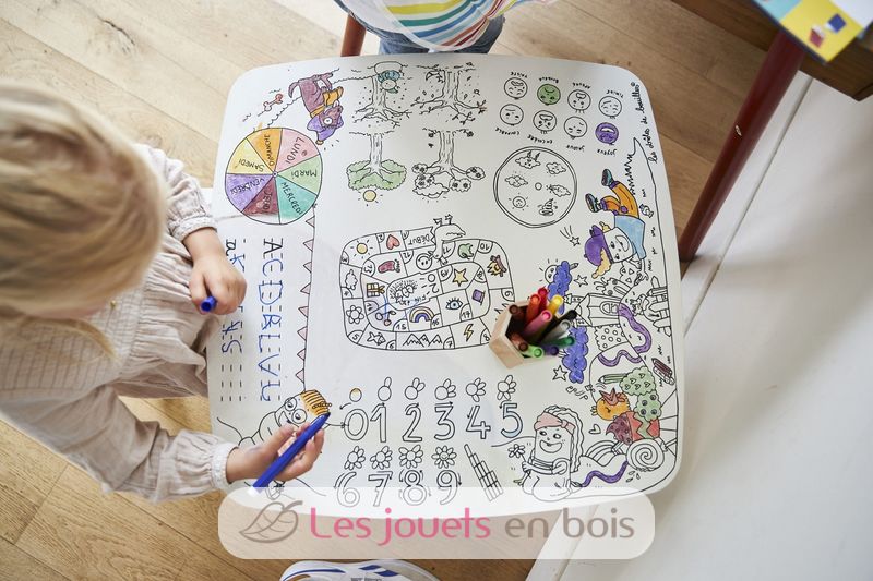 Coloritable L'Atelier des artistes - Table enfant à colorier à l'infini