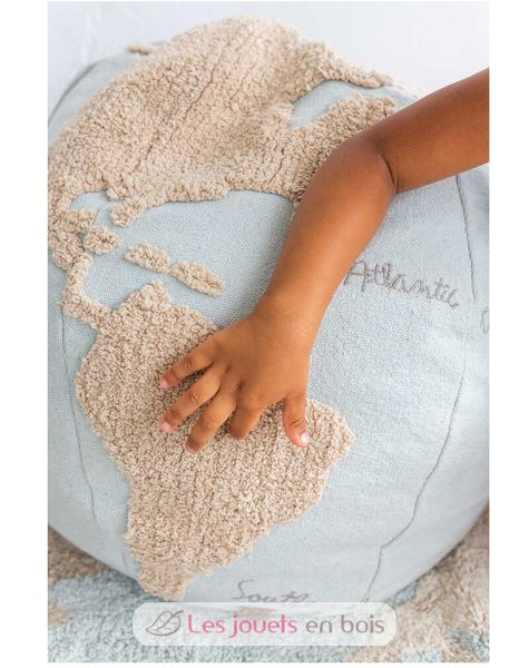 Pouf globe terrestre - Lorena Canals - Poufs enfant