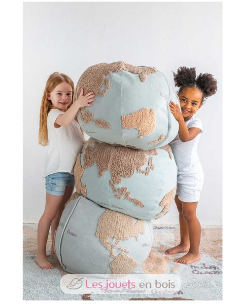 Pouf globe terrestre - Lorena Canals - Poufs enfant