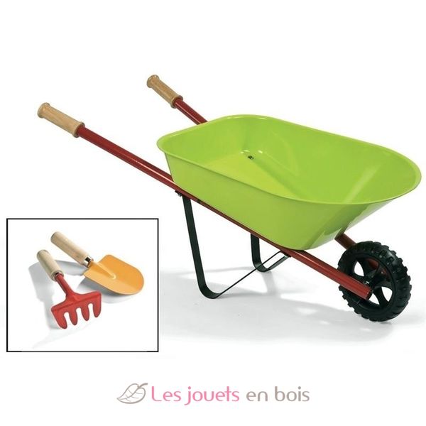 Brouette métal verte d'enfant Janod. Une jolie brouette en métal pour ...