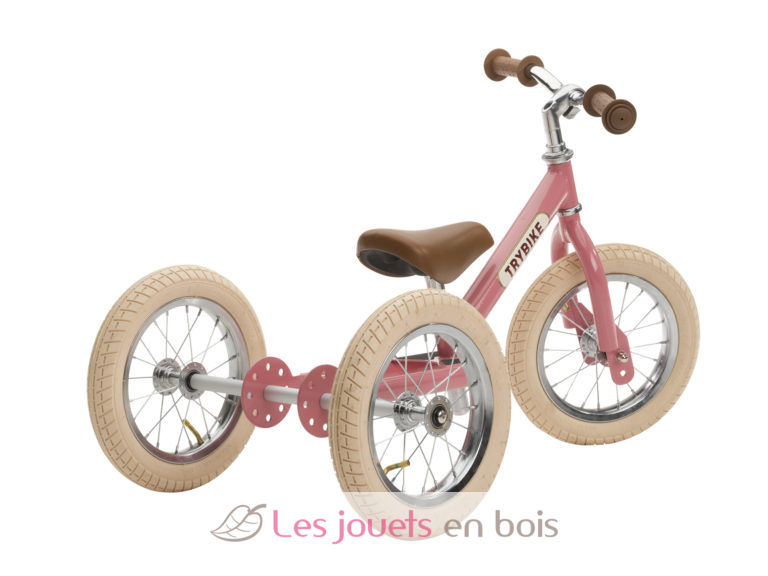 Trybike Draisienne évolutive 2 en 1 rose - Tricycle et draisienne ...