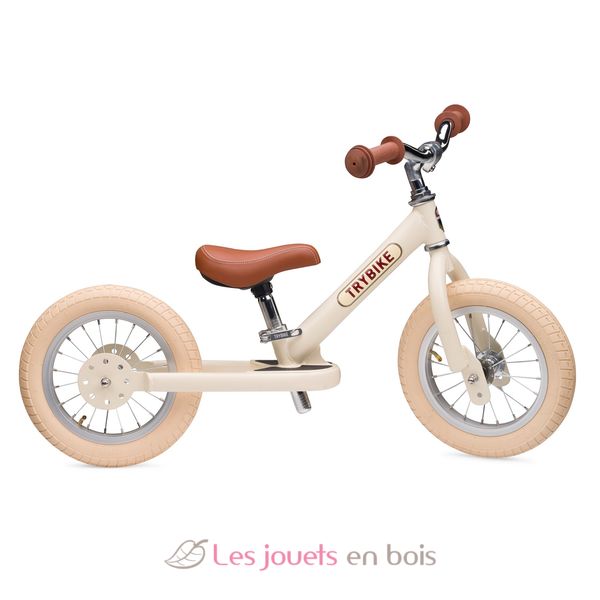 Trybike Draisienne évolutive 2 en 1 crème mat - Tricycle et draisienne
