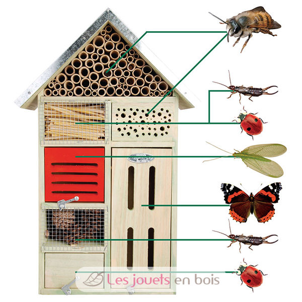 Hôtel à insectes, un abri en bois pour les insectes Esschert Design WA16
